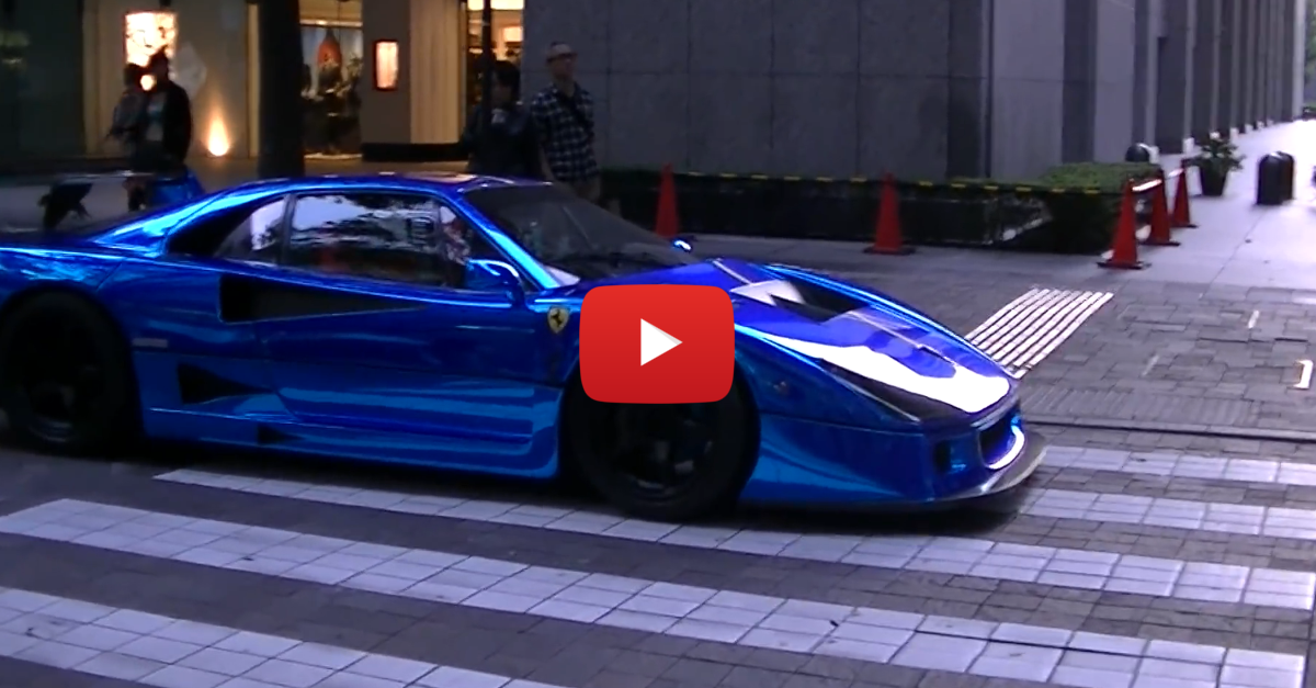 Ferrari F40 Wrapped in Blue Chrome | Engaging Car News, Reviews, and ...