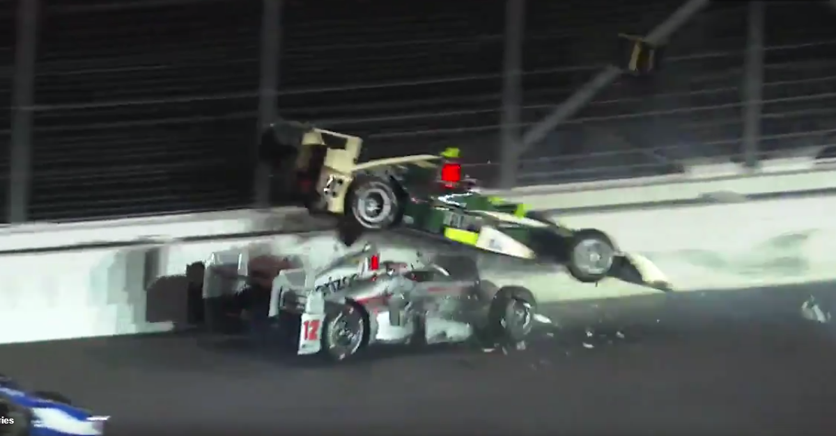 Chaos at the track as wreck happens before race even starts, then one ...
