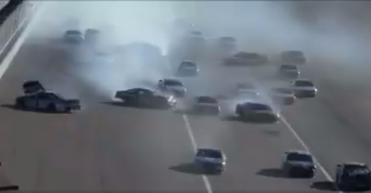 Huge wreck at Kansas sends a car airborne and disqualifies a playoff ...